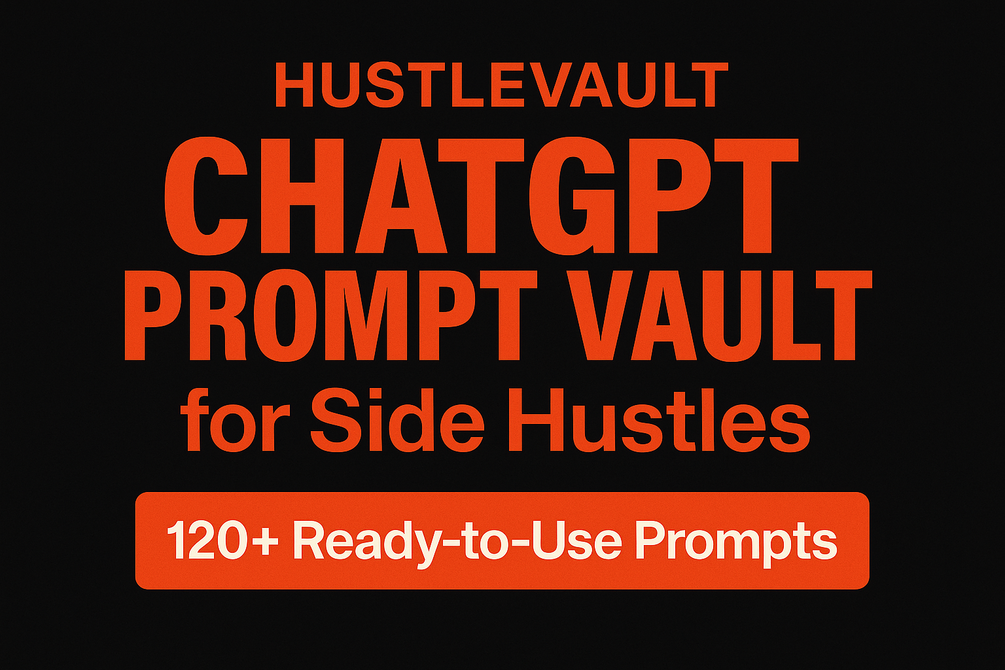 ChatGPT Prompt Vault for Side Hustles (120+ Plug & Play Prompts)