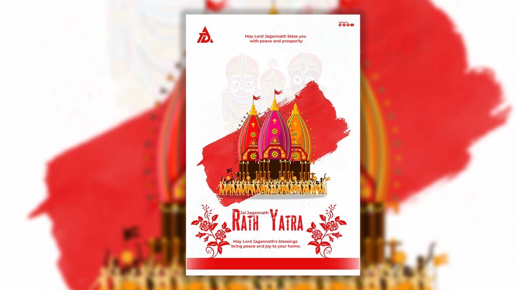 Rath Yatra Creative Ads on Photoshop (2024)