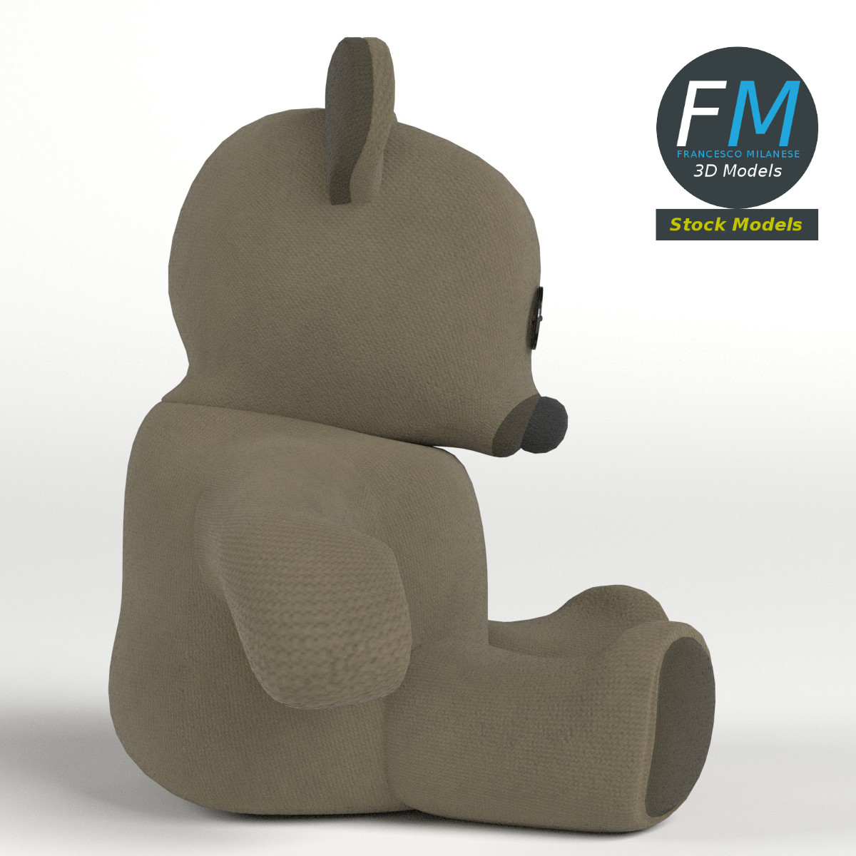 3D MODEL - Burlap teddy bear