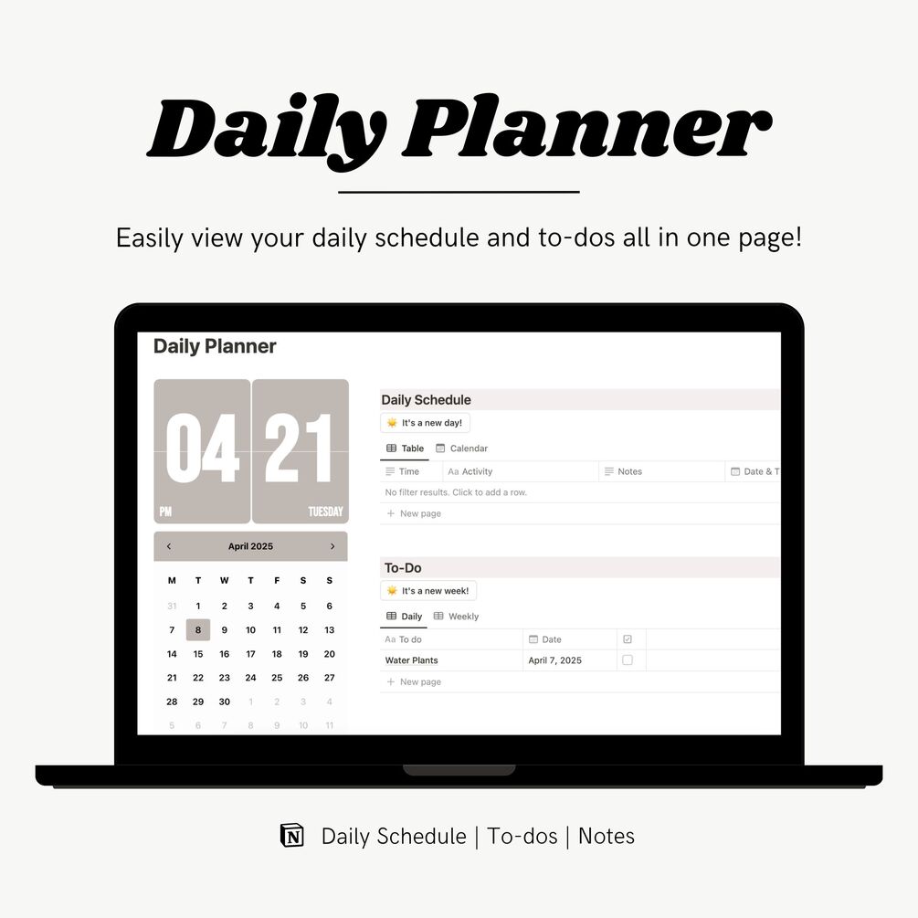 Notion Daily Planner