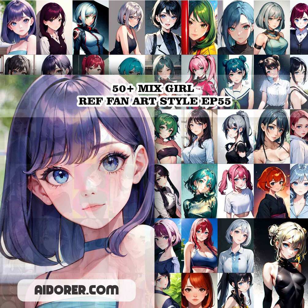 50+ MIX GIRL REF FAN ART STYLE EP55