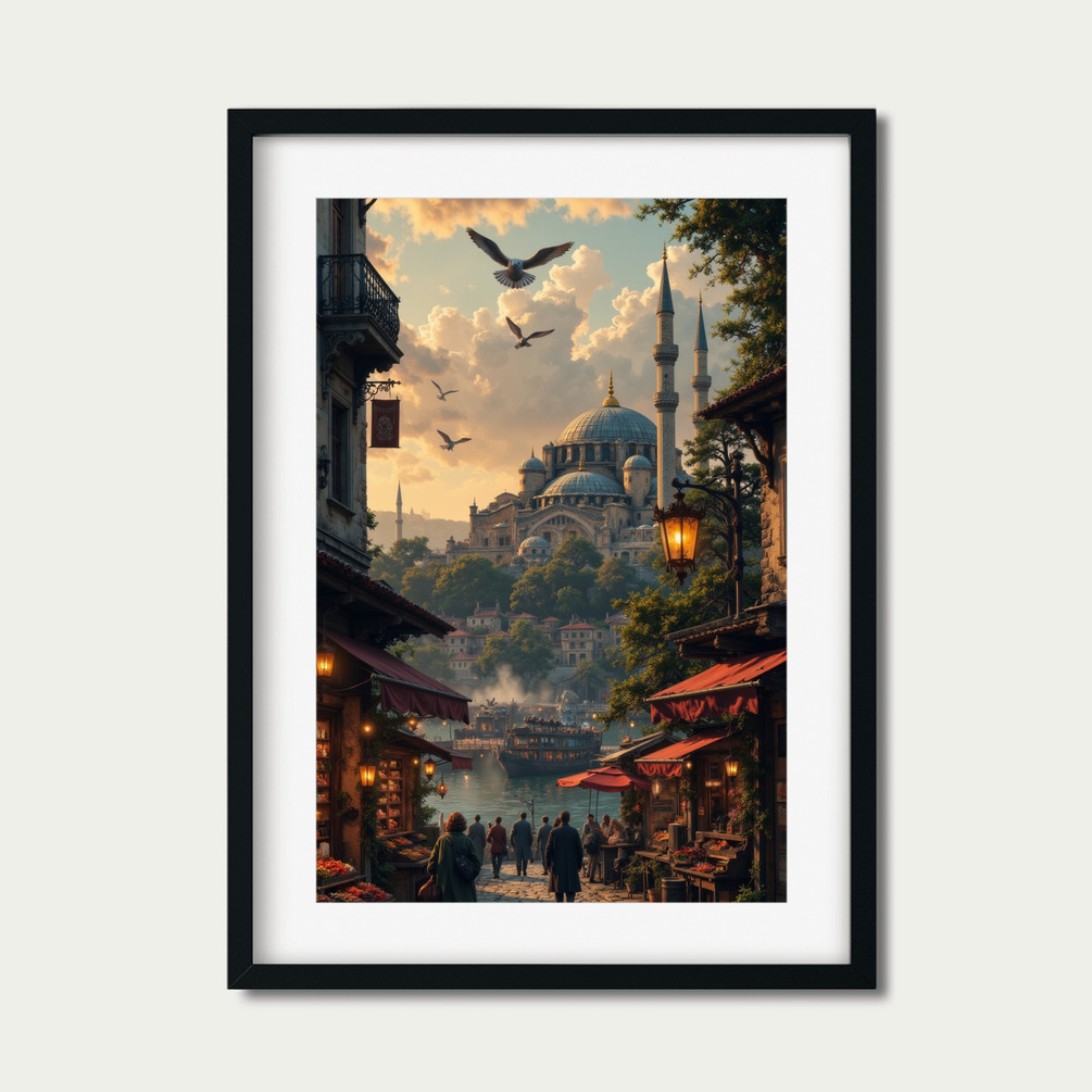 Istanbul Cinematic Abstract Wall Art – Digital Painting of Hagia Sophia ...