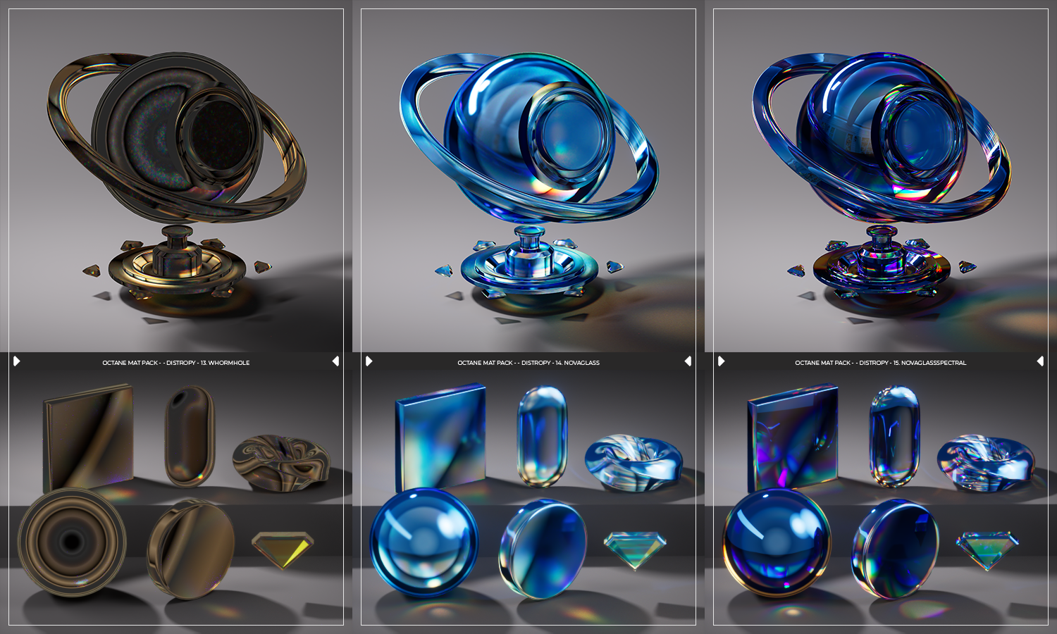 Octane Material Pack for Cinema4D - Distropy - 42 MAT