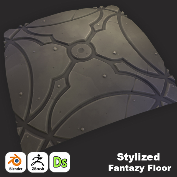 Stylized Fantasy Floor For Games 3D Art / Tutorial - IceCrystal Art