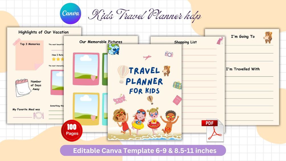 Summer Planner for Kids for Canva KDP | Perfect Summer Planner for Kids ...