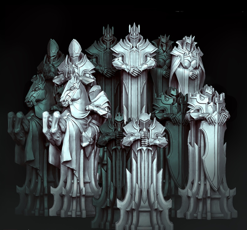 Knight Chess Set 3d printer Stl file , High quality , Chess pieces ...