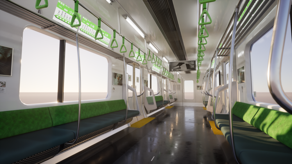 Japanese Train Interior Unreal Engine Scene
