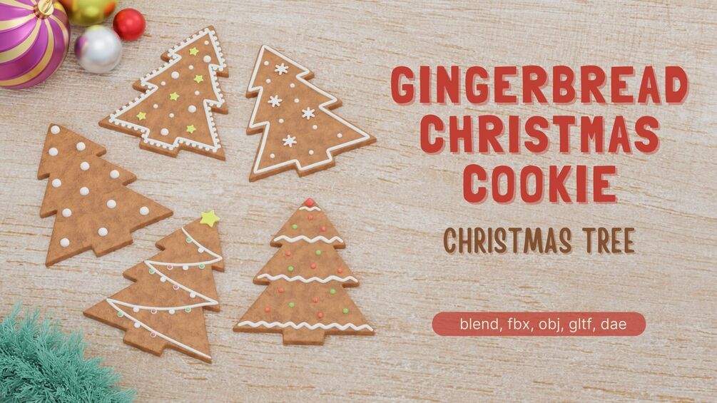 Gingerbread Christmas Cookie 3 - Christmas Tree