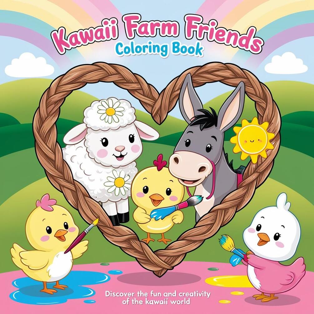 "Kawaii Farm Friends: Coloring Book"( downloadable PDF)