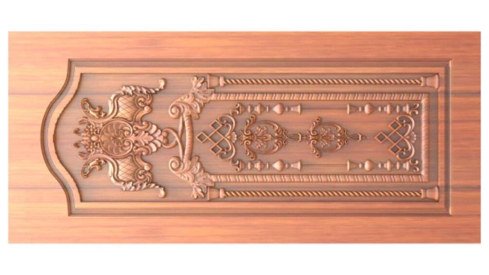 Luxurious Traditional Wood Door with Elaborate Patterns - ArtCAM File