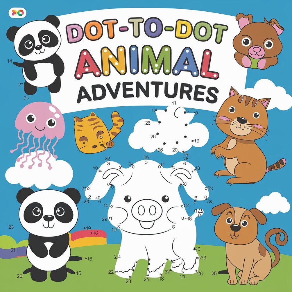 Dot-to-Dot Animal Adventures: Fun and Creative Play for Kids