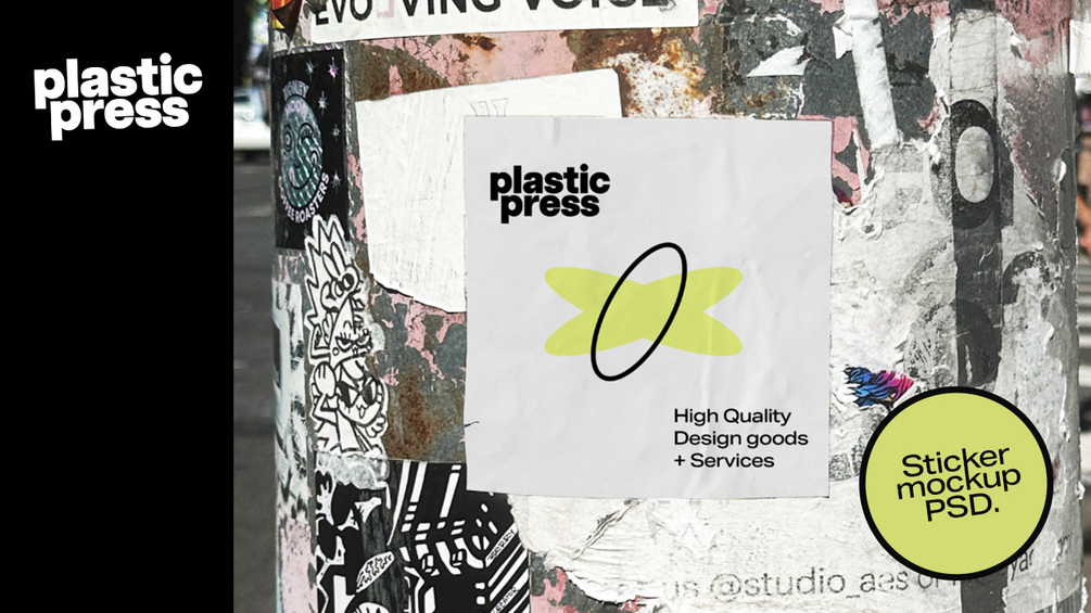 City Sticker #1 | Mockup in PSD