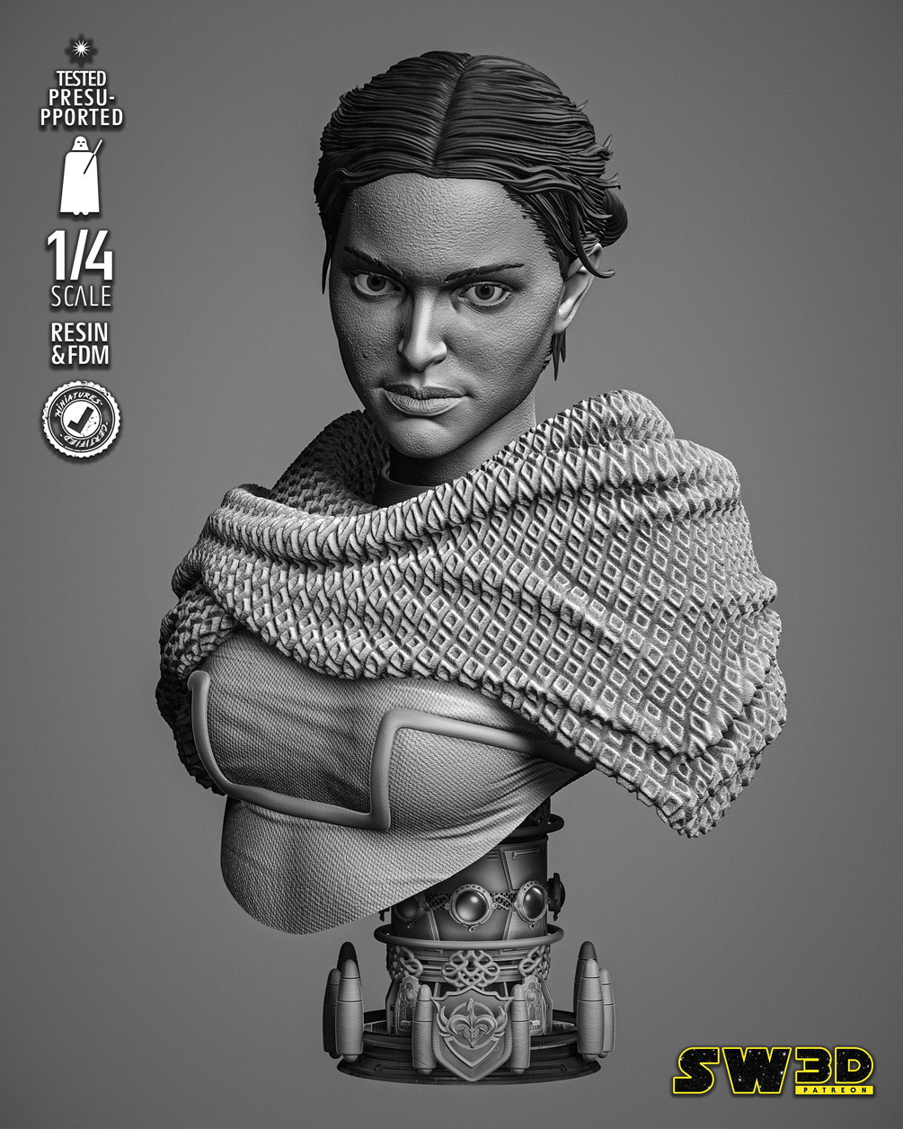 Padme Classic Portrait Bust - Star Wars 3D Models - Tested and Ready ...