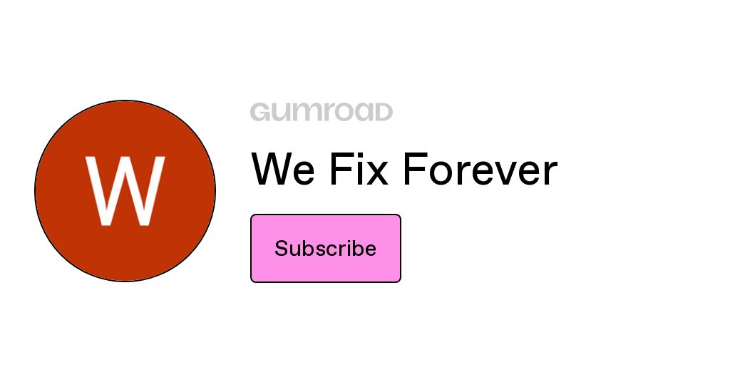 We Fix Forever