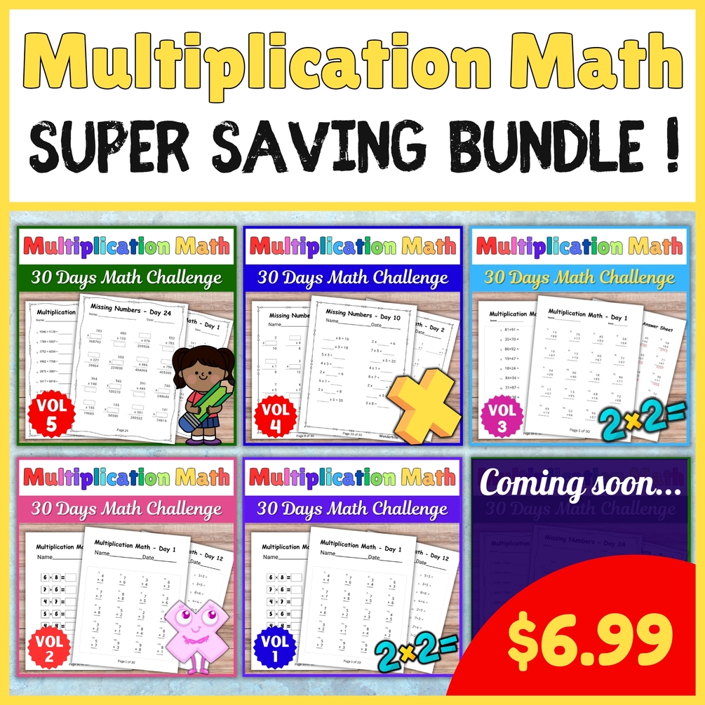 Multiplication Math Fluency Practice Bundle! Multiplication Facts ...