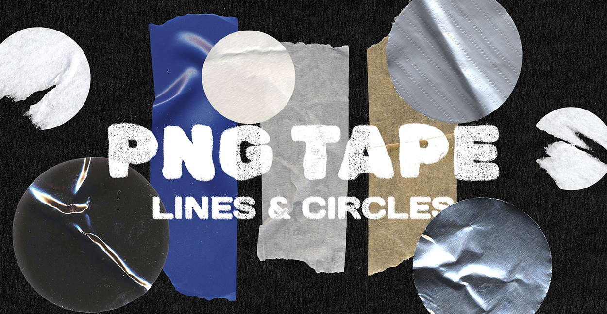 New Pack! PNG TAPE lines & circles; 5$ OFF - BORT TEXTURES & MOCKUPS