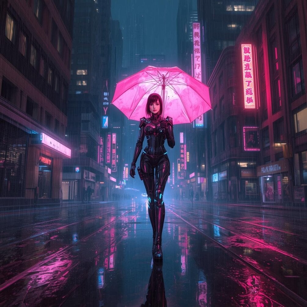 Cyberpunk Digital Art Prompt – Futuristic City Scene