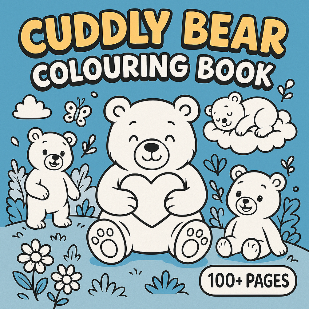 Cuddly Bear Colouring Book