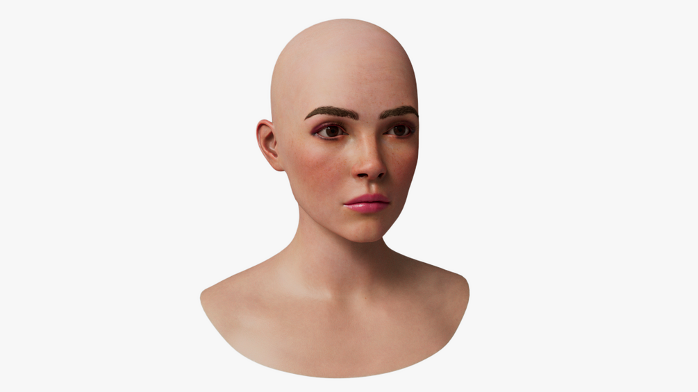Female Head Mesh Metahuman Unreal Topology Woman Head Mesh 3