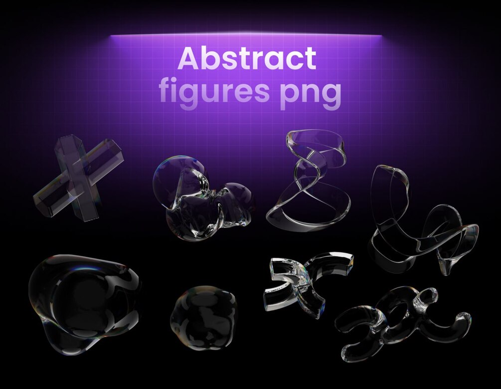 Abstract figures png elements presentation