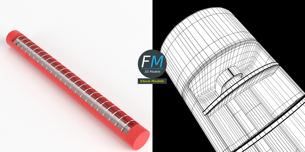 3D MODEL - Neon ceiling light 1