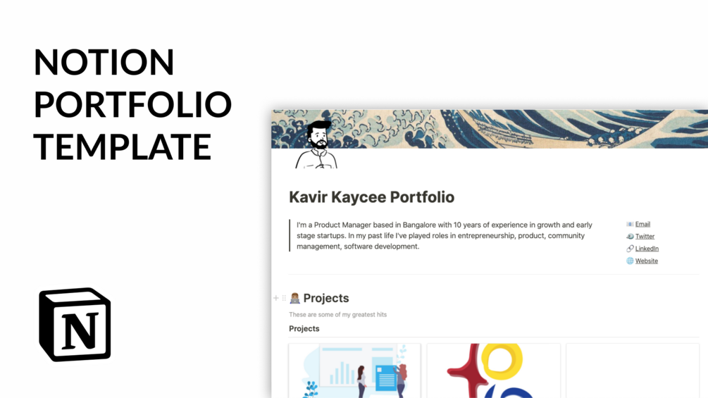 Online Portfolio Template On Notion