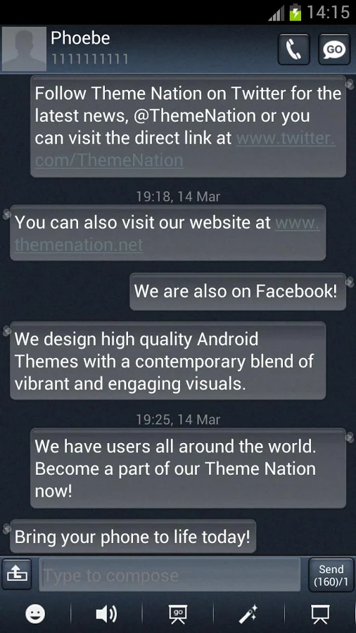 GO SMS Pro Treflux Theme