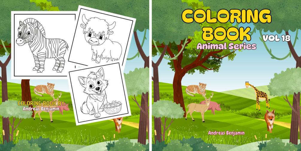 COLORING BOOK VOL 18 ANIMAL SERIES