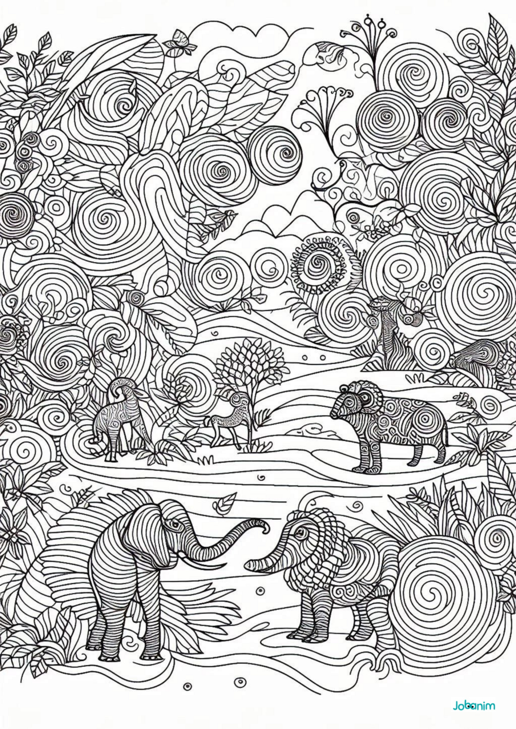 24 Superbes Dessins à Colorier sur le thème des Animaux