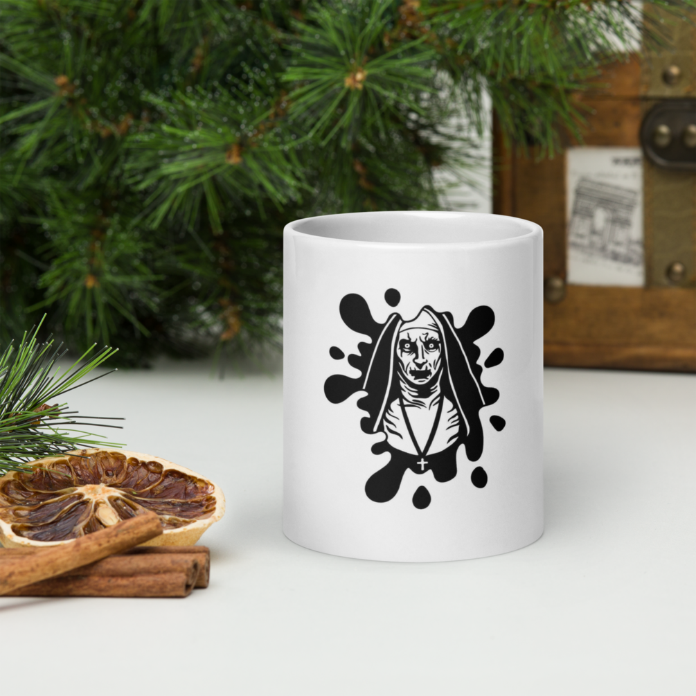White Glossy "The Nun" Mug