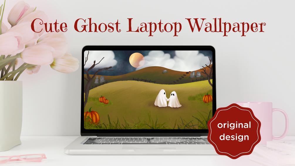 Cute Ghost Laptop Wallpaper
