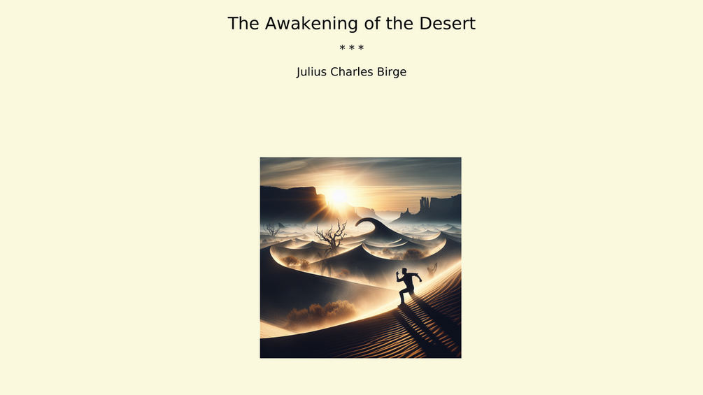 The Awakening of the Desert