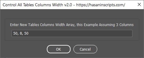 Control All Tables Column Width v2.0