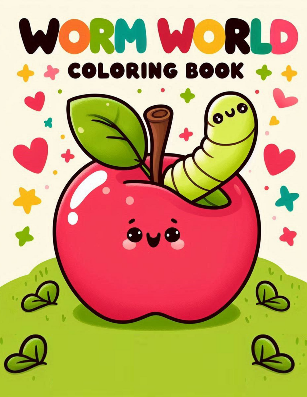 Worm World Coloring Book – Cute Worm Adventures for Kids Ages 3–7