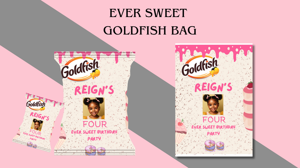 Goldfish Cracker Favor Bag Ever Sweet Pink Sprinkle Digital Template ...