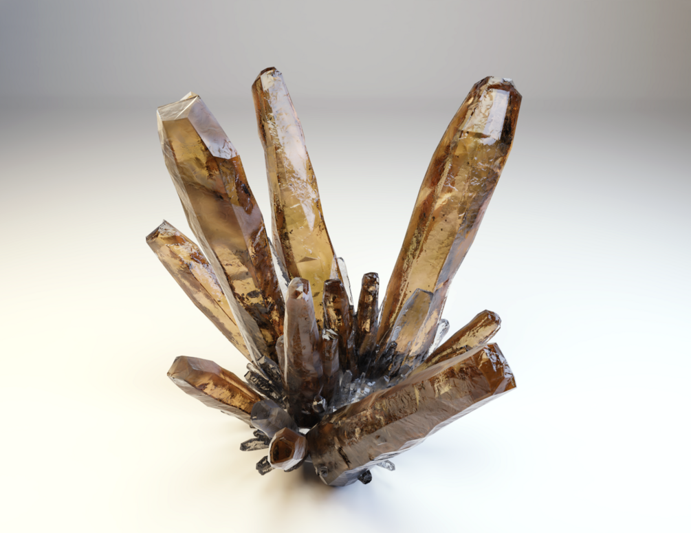 Crystal Cluster 3d Model for Blender - Cycles