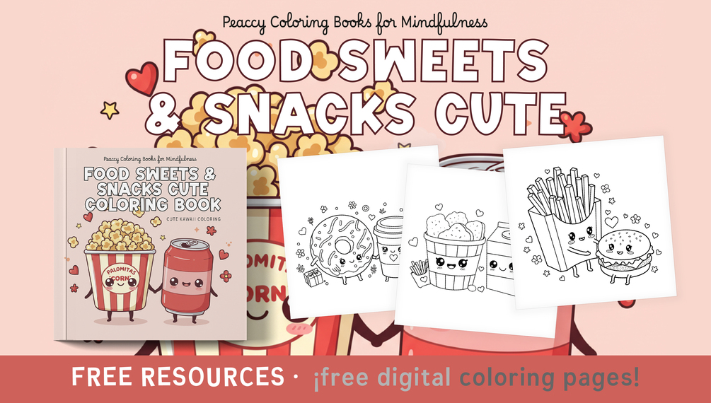 Free Food Sweets & Snacks Cute Coloring Pages | Peaccy