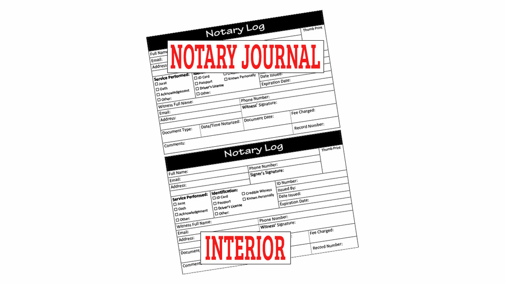 KDP Notary Journal Interior