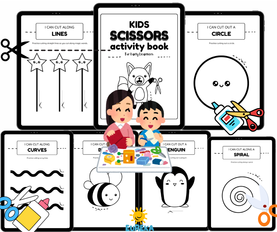 Snip, Clip, and Create! Kids Activities Scissors book 99+ worksheet