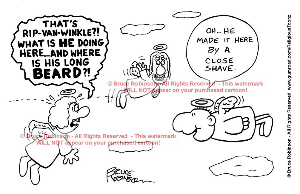 "That's RIP VAN WINKLE?!..." cartoon