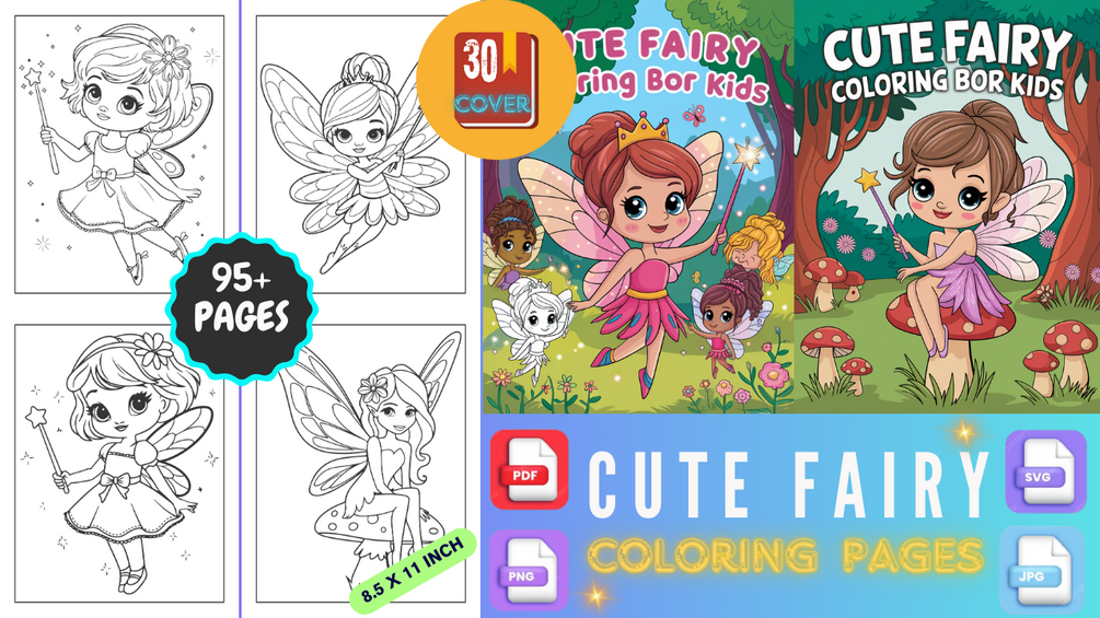 Cute Fairy Coloring Pages for Kids