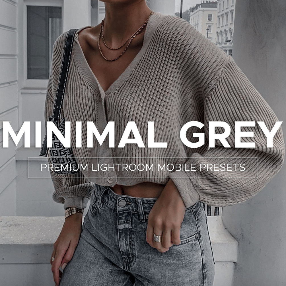 Minimal Grey, 4 Premium Lightroom Mobile Presets