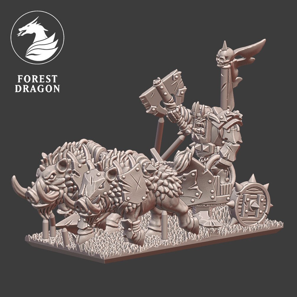 Orc Hero Boar Chariot