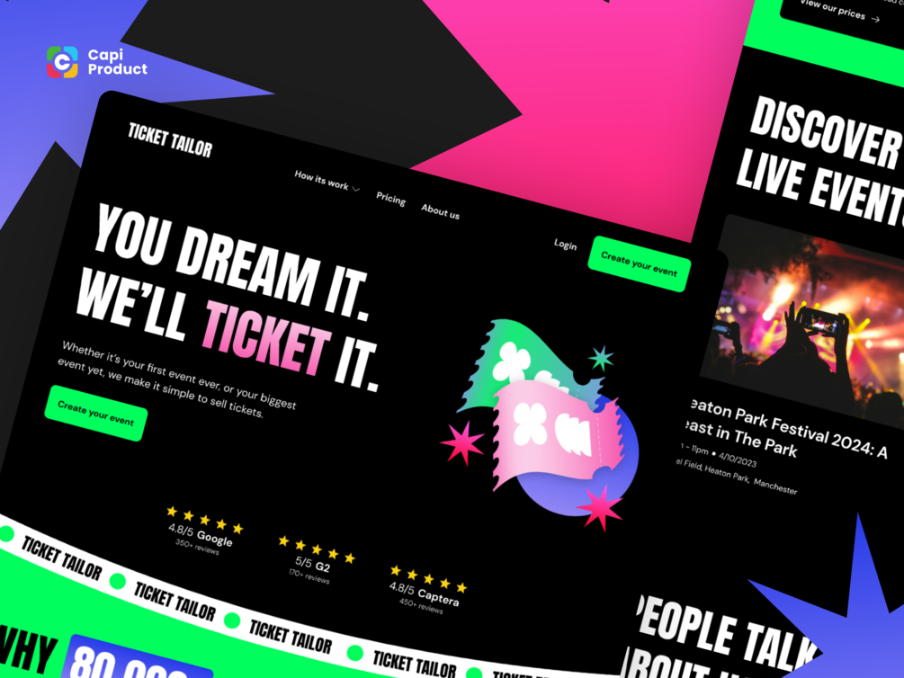 Ticket Booking Website Design Concept
