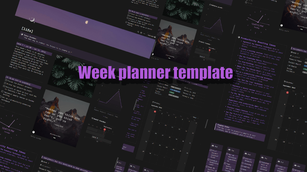 Notion Week Planner Template