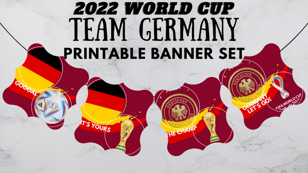 Germany World Cup Banner Set -- 2022 World Cup, World Cup Party Banner ...