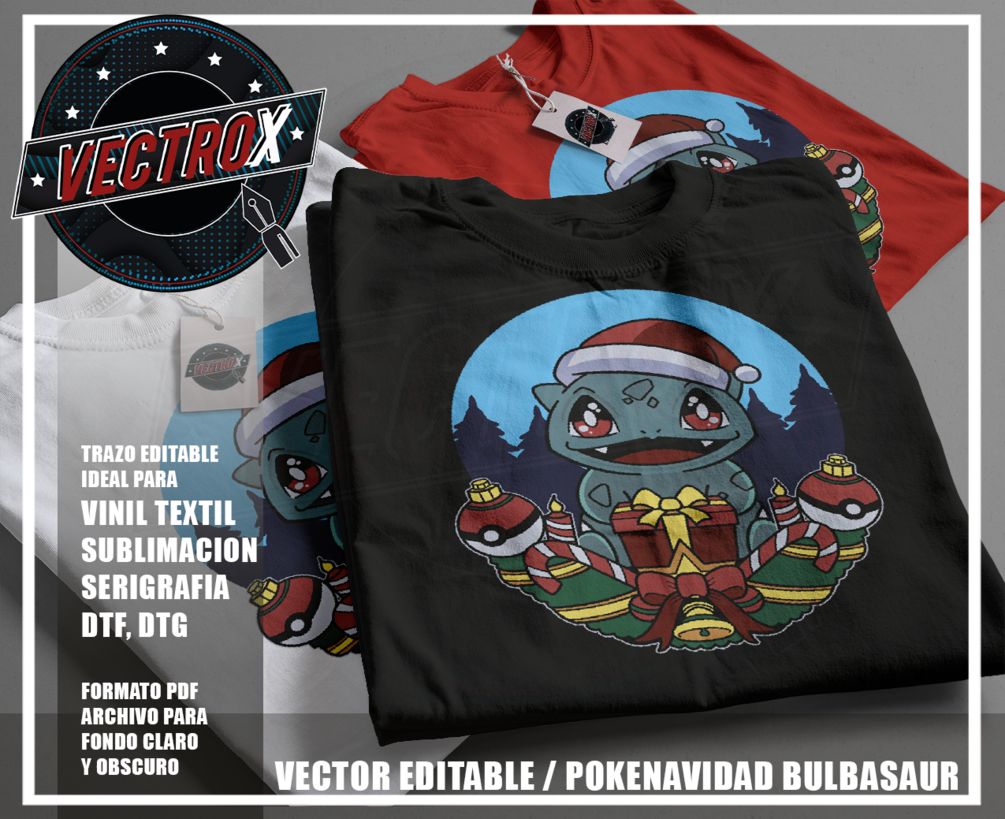 Vector Editable - Pokenavidad Bulbasaur