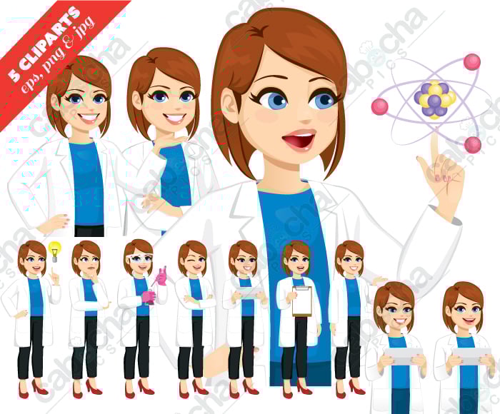 Female Scientist Character Design