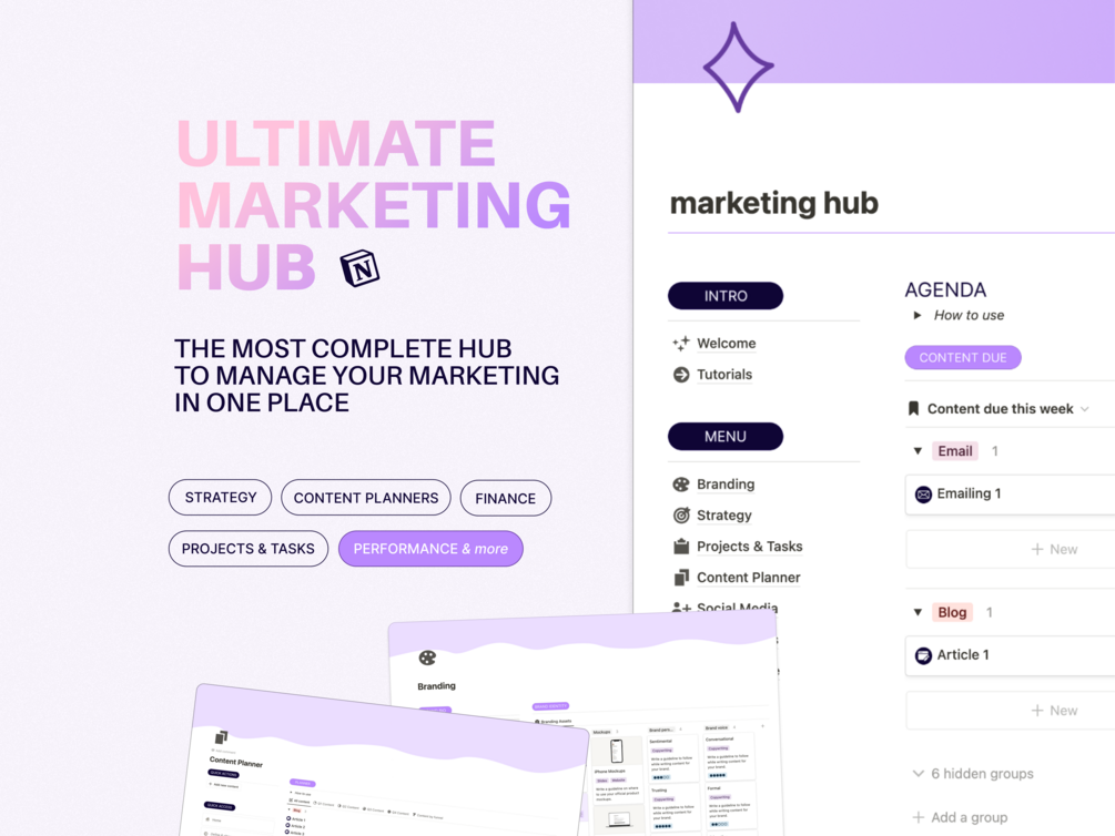 Ultimate Marketing Hub Notion Template