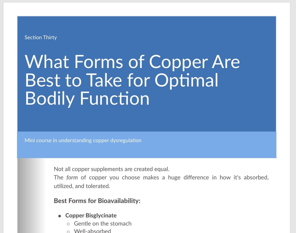 Understanding Copper Dysregulation - Mini Course - Balance your health ...